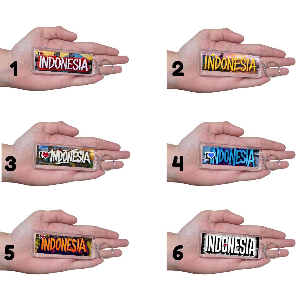 I LOVE INDONESIA RECTANGLE KEYCHAIN DESIGN | Shopee Philippines