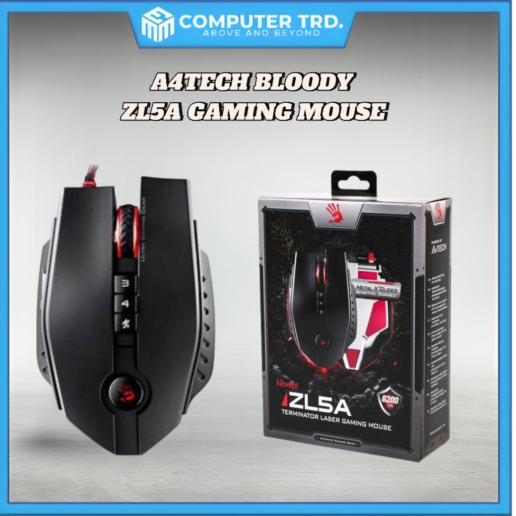 A4Tech Bloody ZL5A/TL60 Terminator Gaming Mouse (Black) Sniper Laser ...