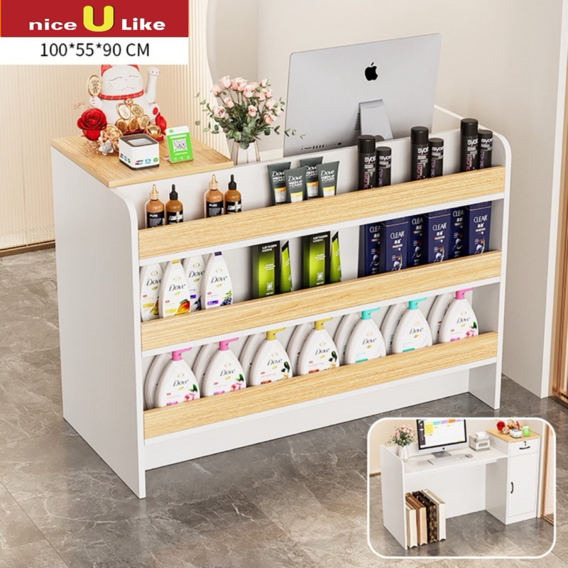 Cashier simple modern convenience store front desk reception desk shop ...