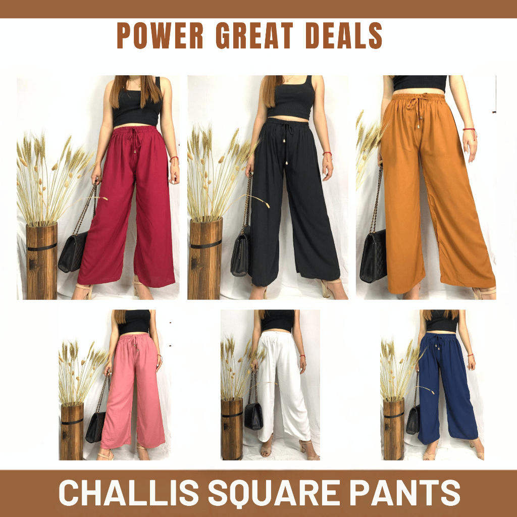 Challis Boho Square Pants - 2024 Fashion Style with Lightweight Fabric ...
