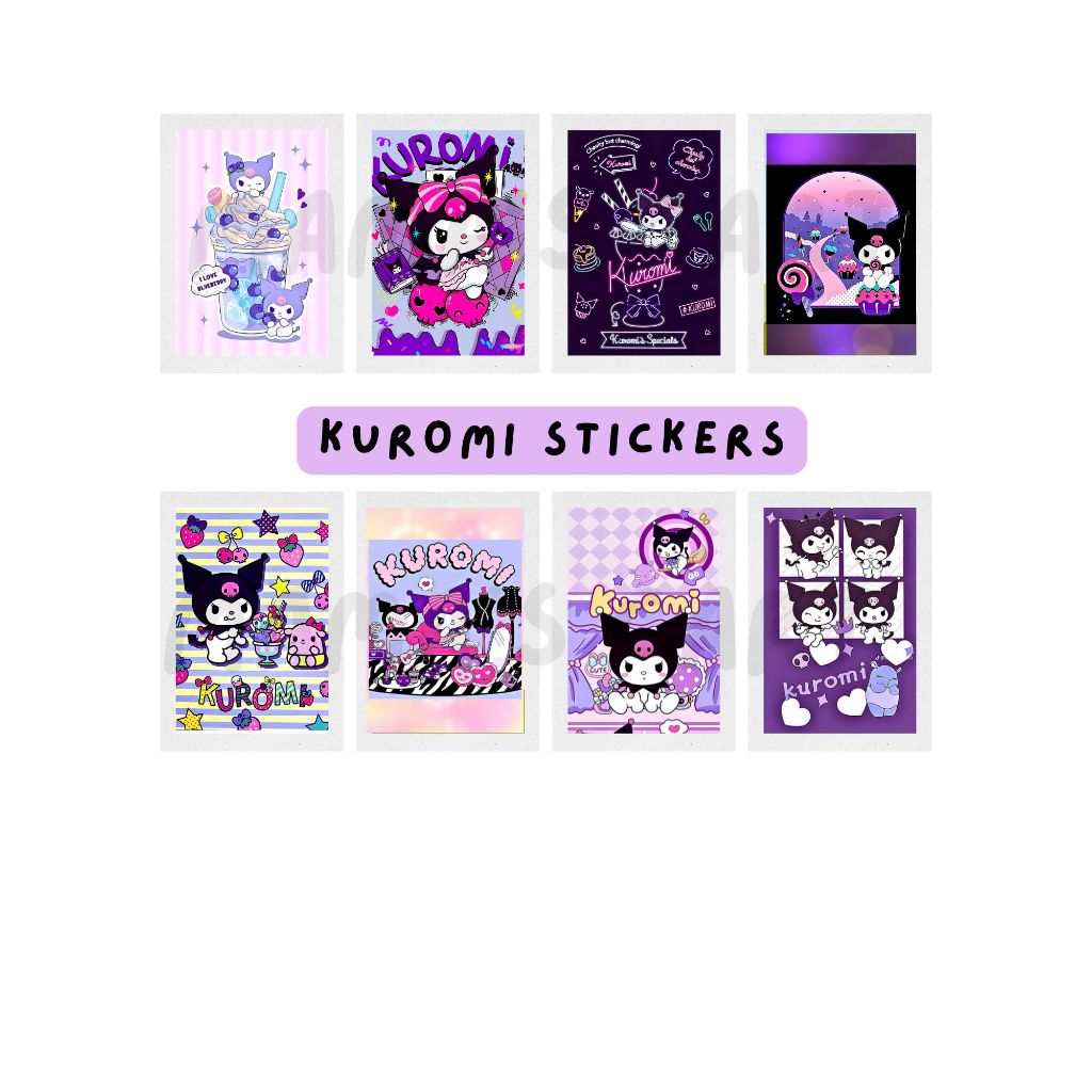 KUROMI STICKERS - VIVID COLORS CAN ALSO BE FOR BIRTHDAY PARTY FAVOR OR ...