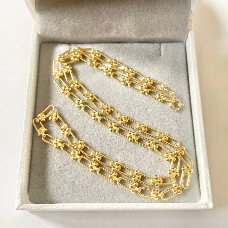 Pawnable 18K Gold Inspired Hardware Necklace | Shopee Philippines