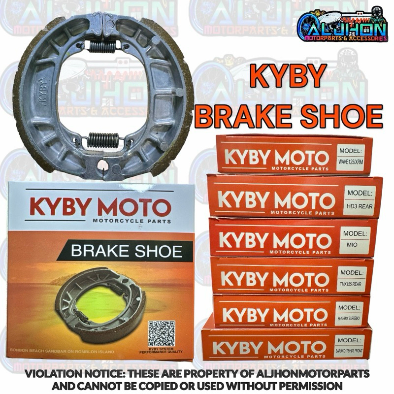KYBY Brake Shoe XRM MIO CT125 HD3 X4 TMX REAR BARAKO CLICK SUPREMO ...