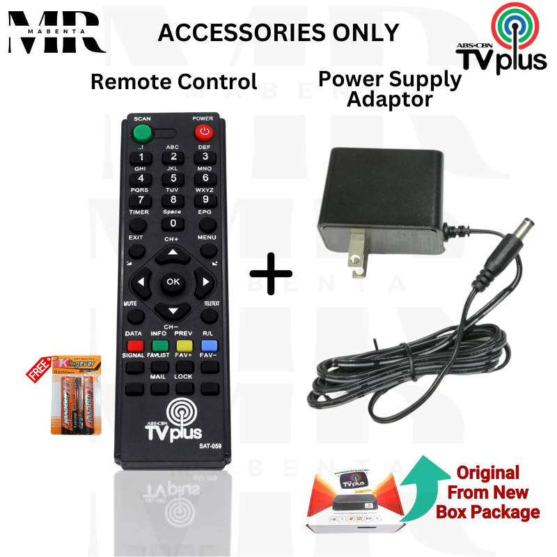 TV plus Black Box Accessories Only (Remote Control With Battery)(Power ...