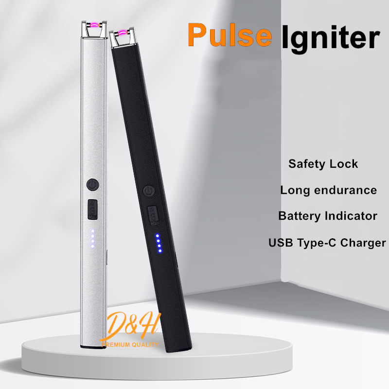 Type-C Rechargeable pulse lighter waterproof flameless scented candle ...