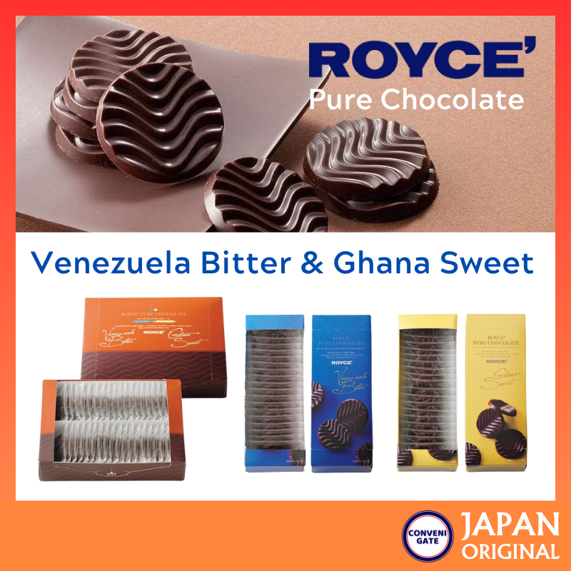 Royce Pure Chocolate Venezuela Bitter & Ghana Sweet 40pcs / 20 pcs ...