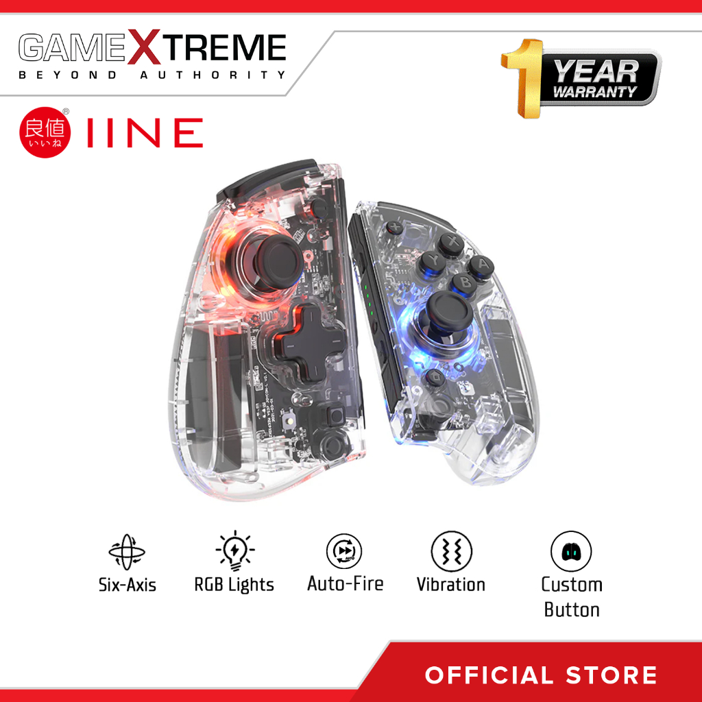 IINE Switch Elite Large Left And Right Controller (Transparent) (L552 ...