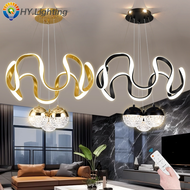 Nordic living room chandelier dining room Simple creative light LED ...