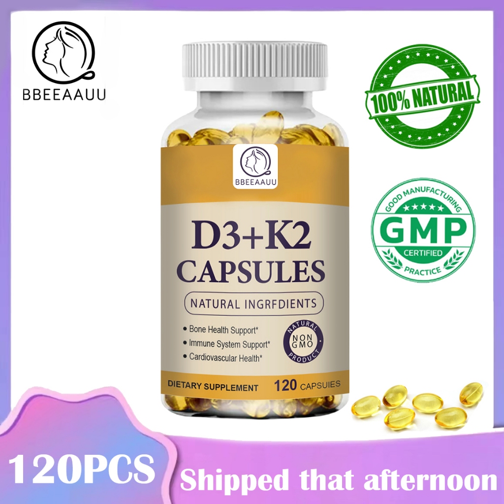 BBEEAAUU Alliwise Vitamin D3 5000iu & Vitamin K2(Mk7 )200mcg capsules ...