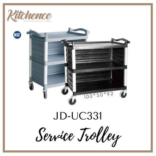 3 Layer Service Trolley with Panel /Restaurant Use Heavy Duty | Shopee ...