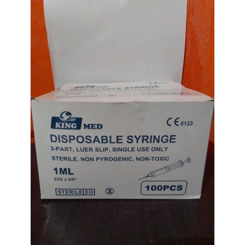 Disposable syringe 1ml G25×5/8 sterile, 100/box | Shopee Philippines