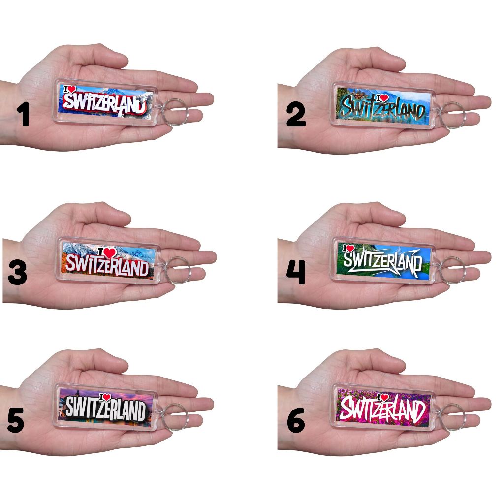 I LOVE SWITZERLAND RECTANGLE KEYCHAIN DESIGN | Shopee Philippines