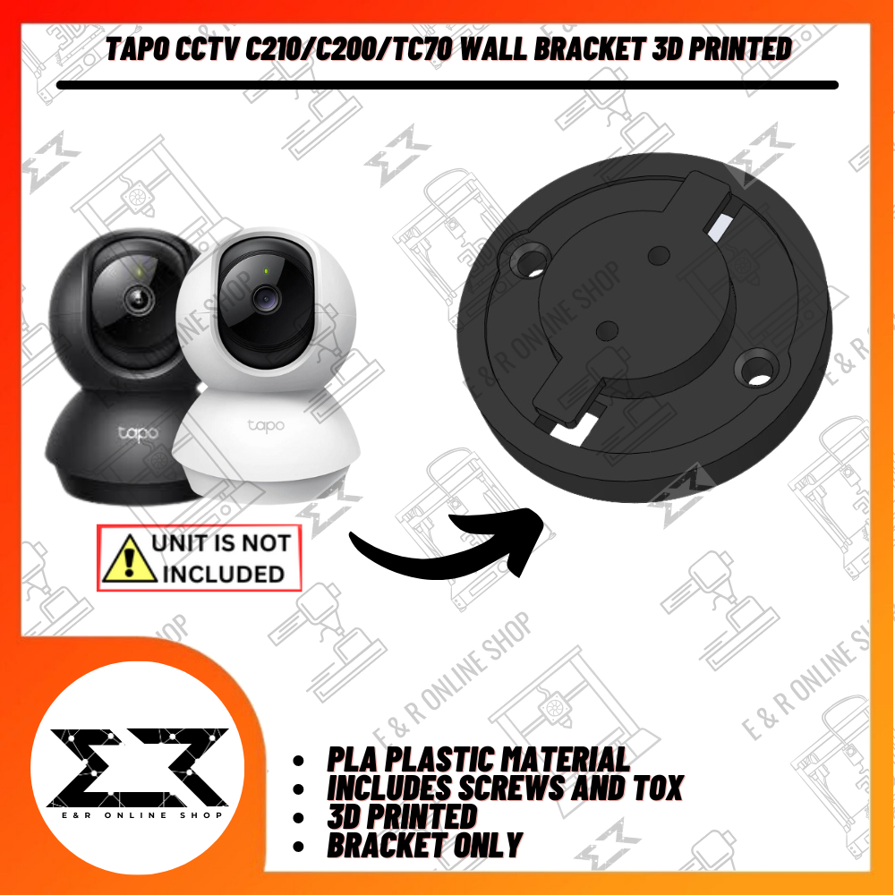 TAPO CCTV C210/C200/TC70 Wall Bracket 3D Printed | Shopee Philippines