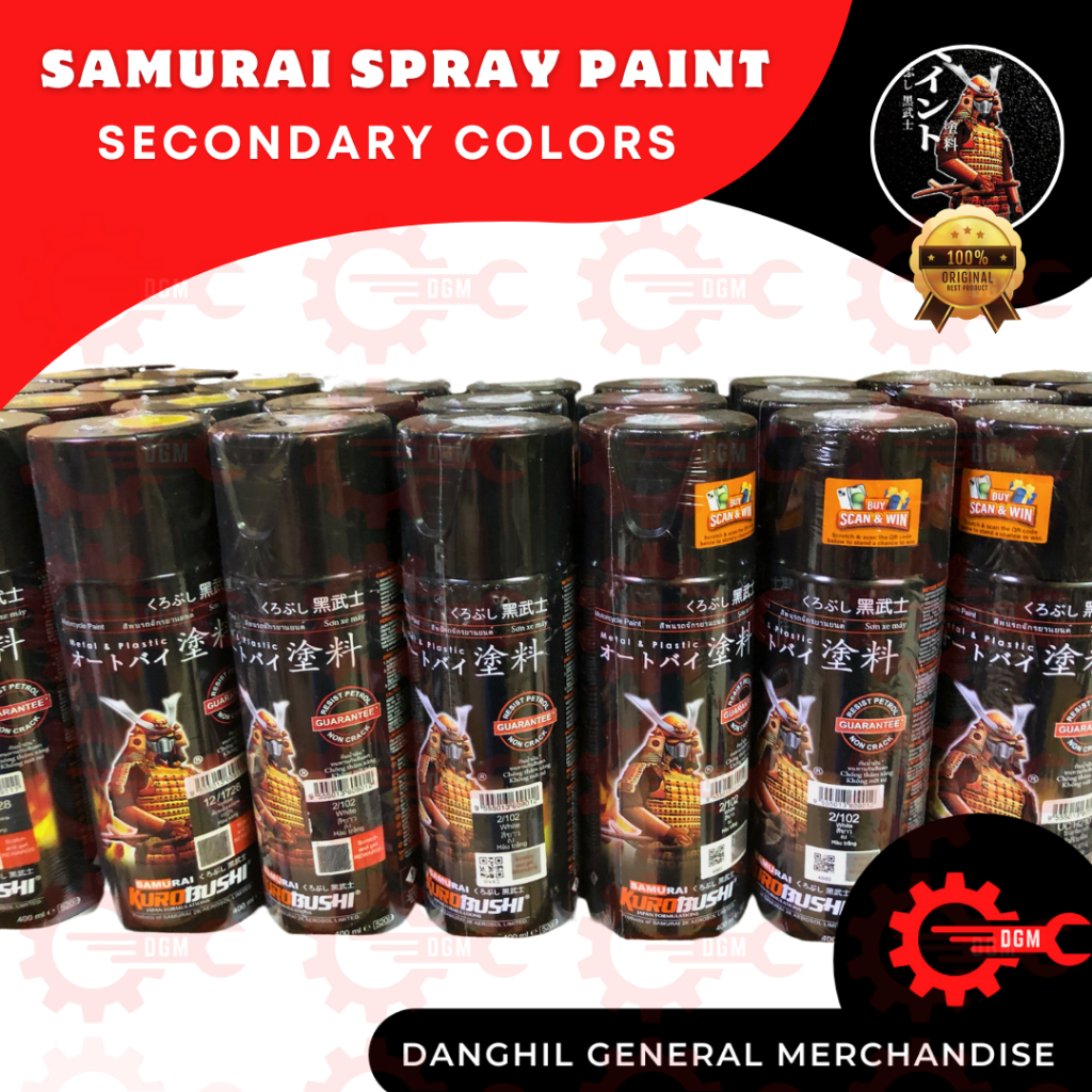 Samurai Acrylic Spray Paint Secondary Colors | Shopee Philippines