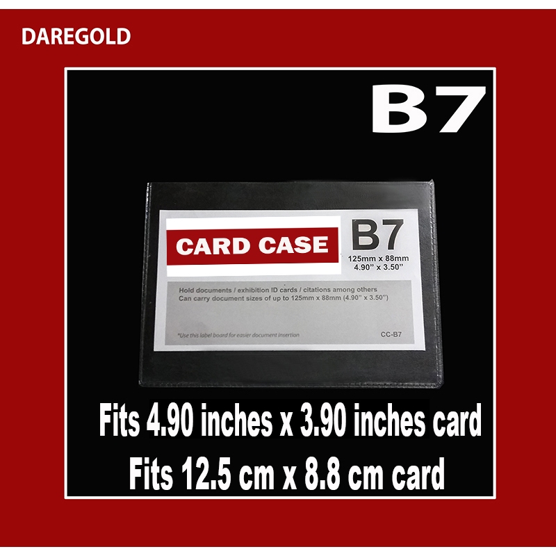 B7 CARD CASE, PLASTIC PROTECTOR ,CERTIFICATE HOLDER | Shopee Philippines