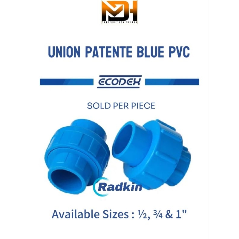 Radkin ECODEX UNION PATENTE PVC BLUE LIVE CONNECTION FOR WATER SUPPLY ...