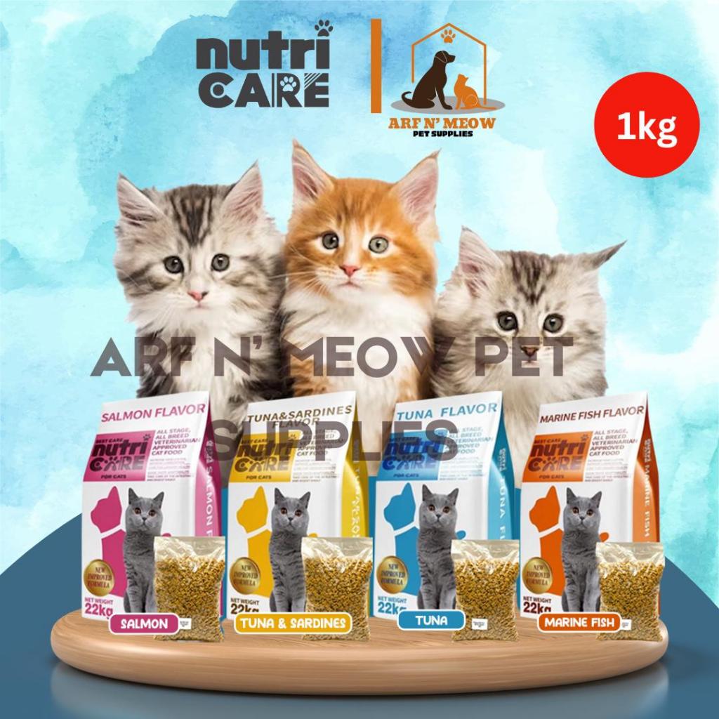 1kg Nutri Care Nutricare All Stages Organic Cat Dry Salmon Tuna Food ...