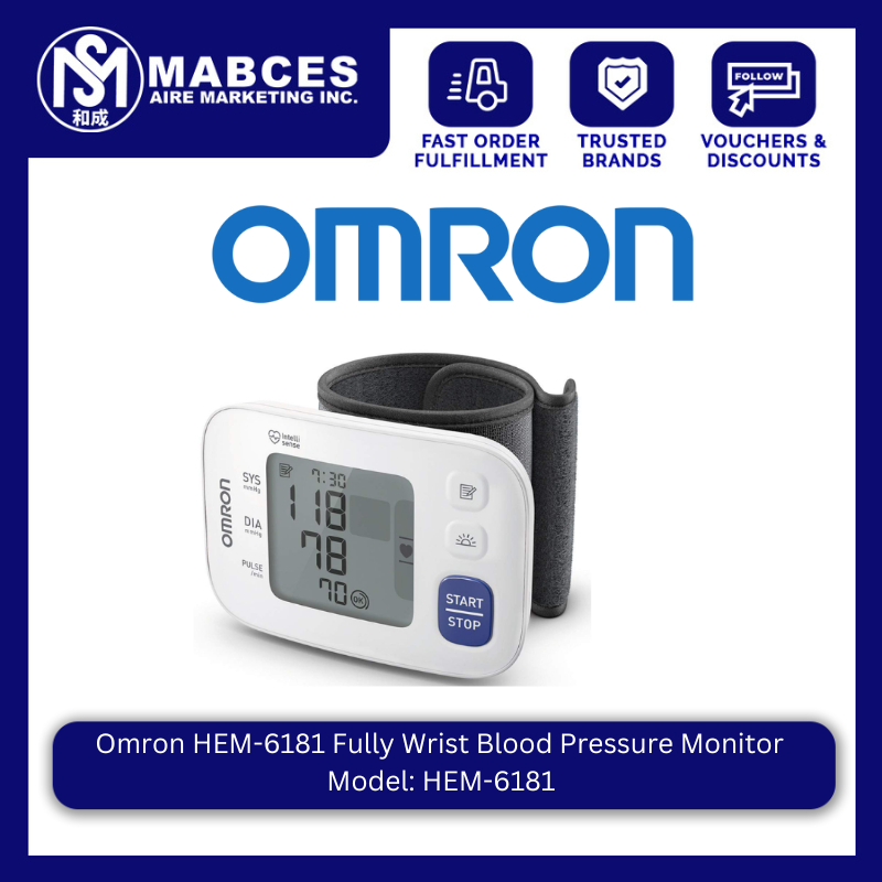 Omron HEM-6181 Fully Wrist Blood Pressure Monitor | Shopee Philippines