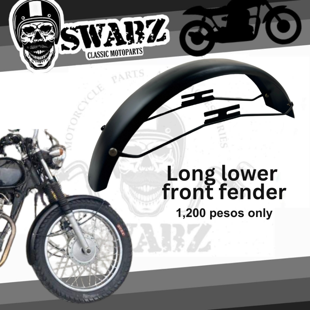 Long Lower Bracket Front Fender for Classic Motorcycle build | Shopee ...
