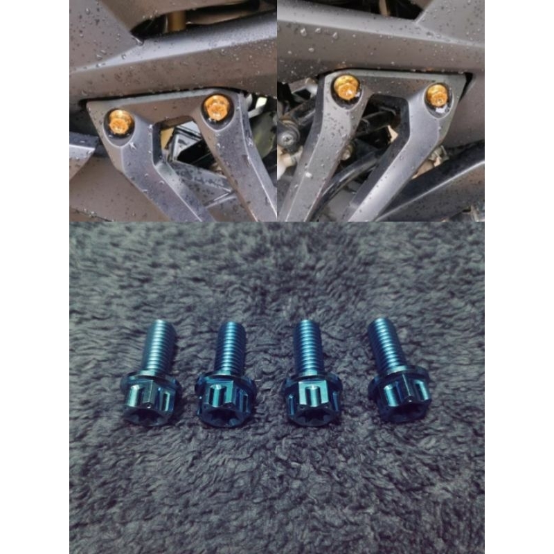 Titanium Gr5 8x20 Footrest Bolts Raider150/Sniper150 (4pc) | Shopee ...