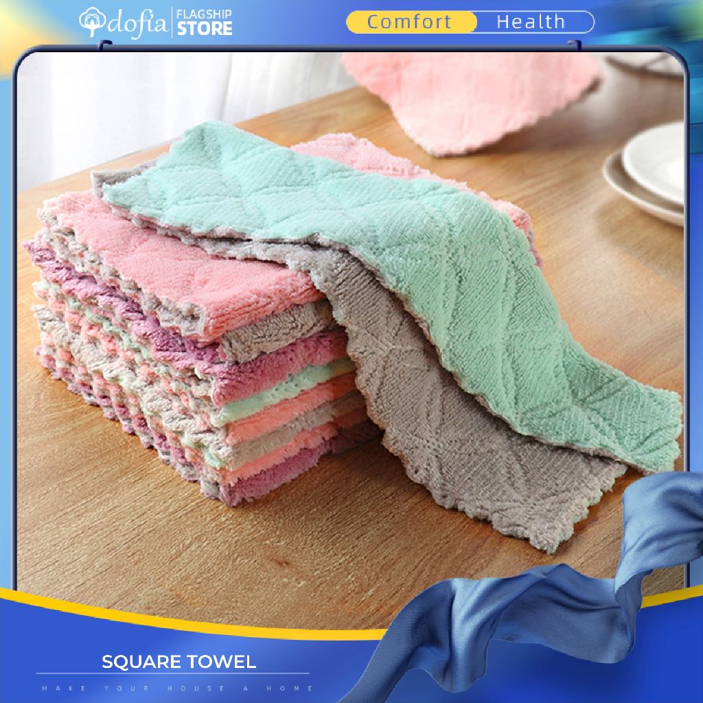 Dofia Double Sided Square Towel | Shopee Philippines