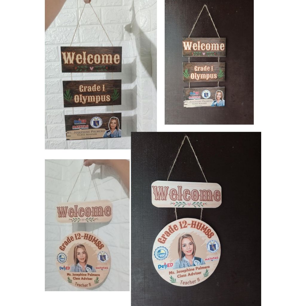 Welcome Signage, Door Hanging Sintra Board Welcome Sign Chris Art'z ...