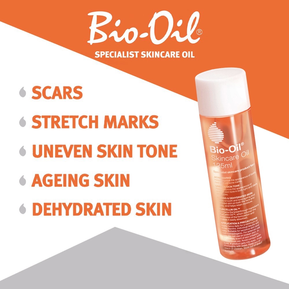 Bio-Oil Skincare for Scar Stretch Mark Treatment Oil Scar Removal Gel ...