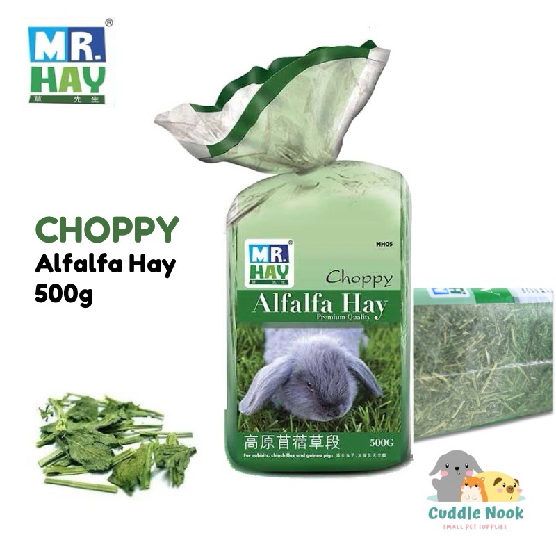 MR. HAY® Choppy Alfalfa Hay, 500g for young rabbits & guinea pigs ...