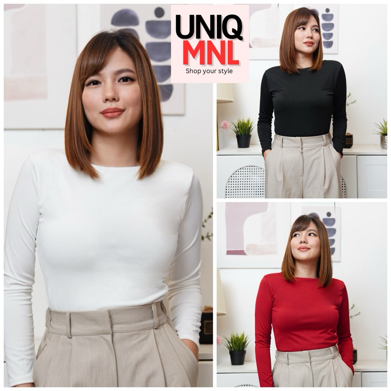 UNIQ.MNL Carmen Casual Long Sleeves Double Lining Full Length Top ...