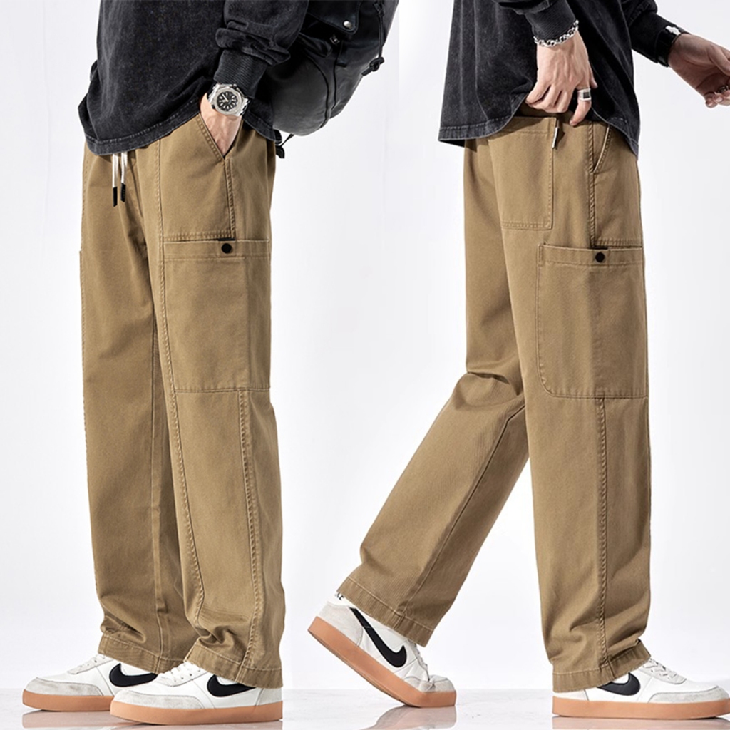 PLUS SIZE~Cargo maong jeans denim Pants for men High Waist baggy Wide ...