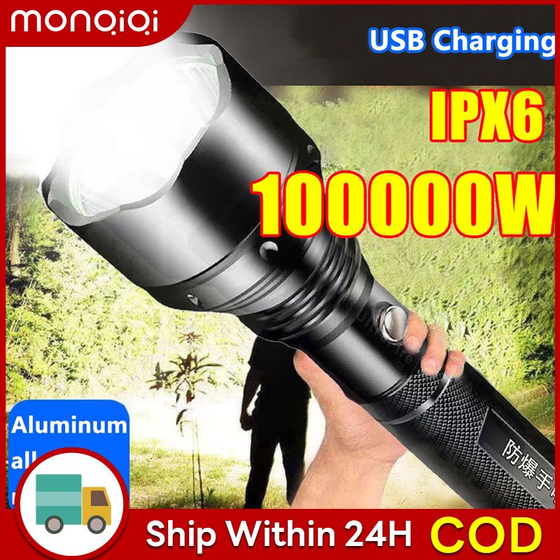Aluminum alloy multifunctional flashlight waterproof original IPX6 ...
