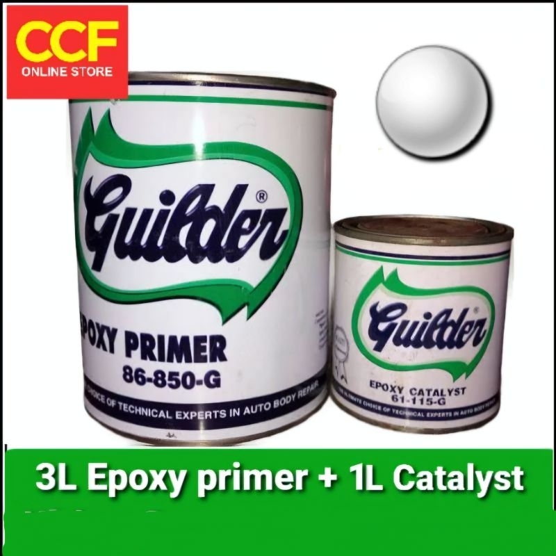 Guilder Epoxy Primer White with Epoxy Catalyst White 4 Liters / Gallon ...