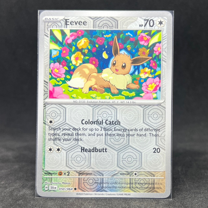 Pokemon TCG Eevee Reverse Holo 050/064 2024 Scarlet & Violet Shrouded ...