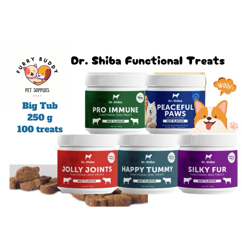 Dr. SHIBA FUNCTIONAL TREATS (HAPPY TUMMY, Pro Immune, Silky Fur, Jolly ...