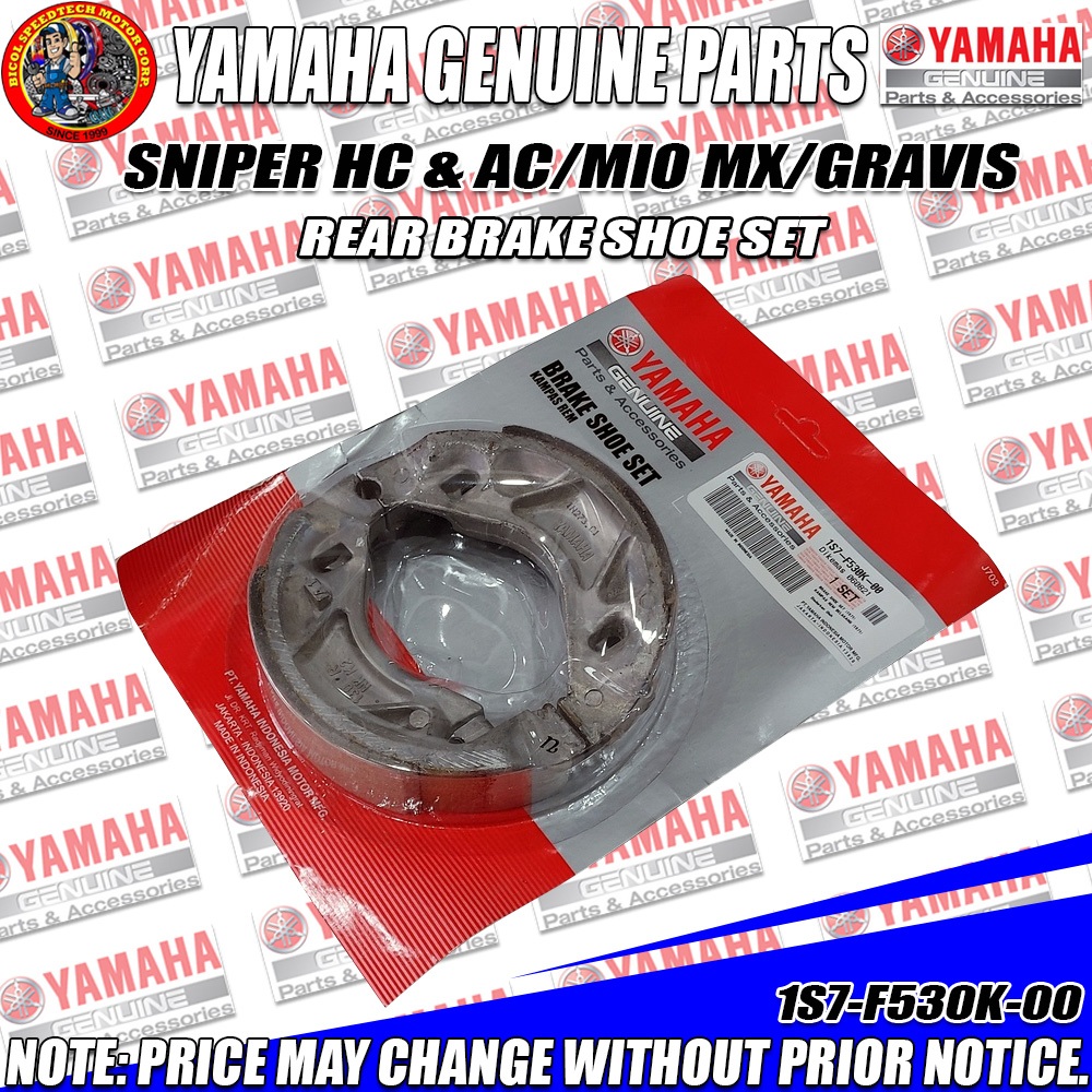 SNIPER 135 CLASSIC/MIO MX/GRAVIS REAR BRAKE SHOE SET (YGP) (GENUINE ...
