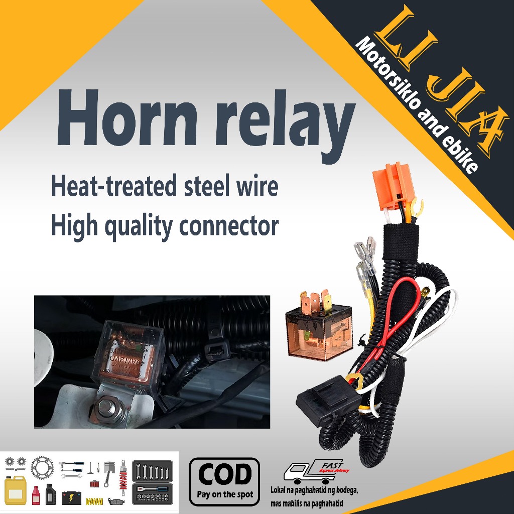 UNIVERSAL Horn Relay 5PIN with Socket 2V 80A | Shopee Philippines