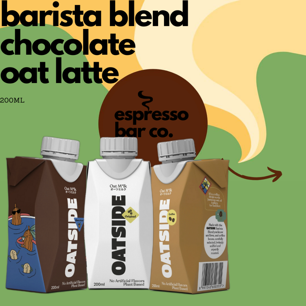 Oatside Oat Milk Barista Blend, Chocolate, Coffee Oat Latte 200 mL x12 ...
