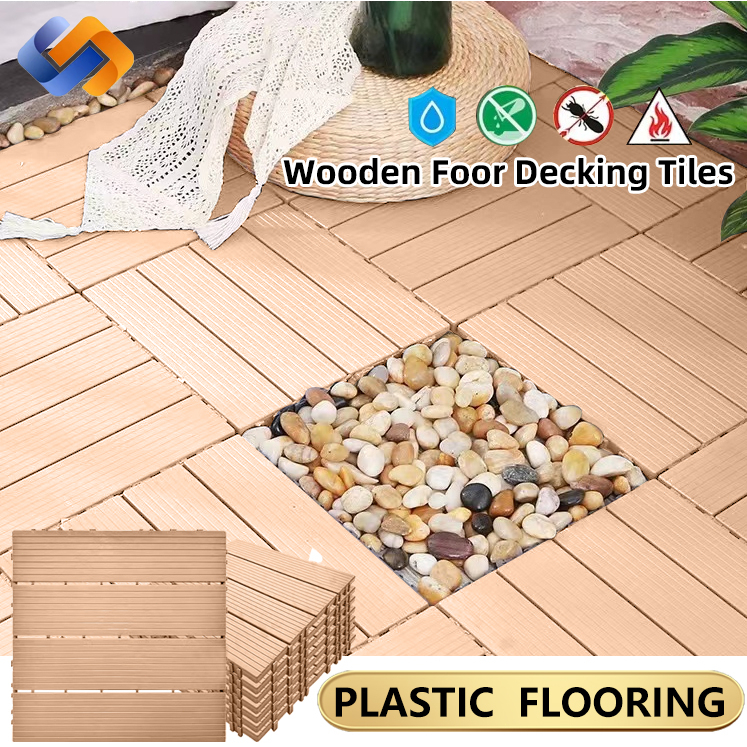 Outdoor Interlocking Plastic Floor Tiles Dropship Patio Interlocking