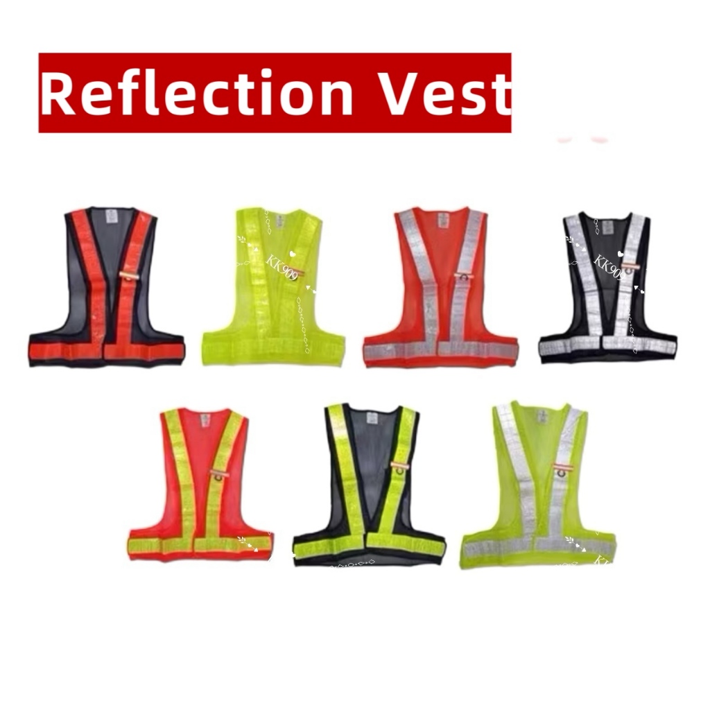 Safety Vest with Holder Reflection Vest Free Size Mest Type Vest for ...