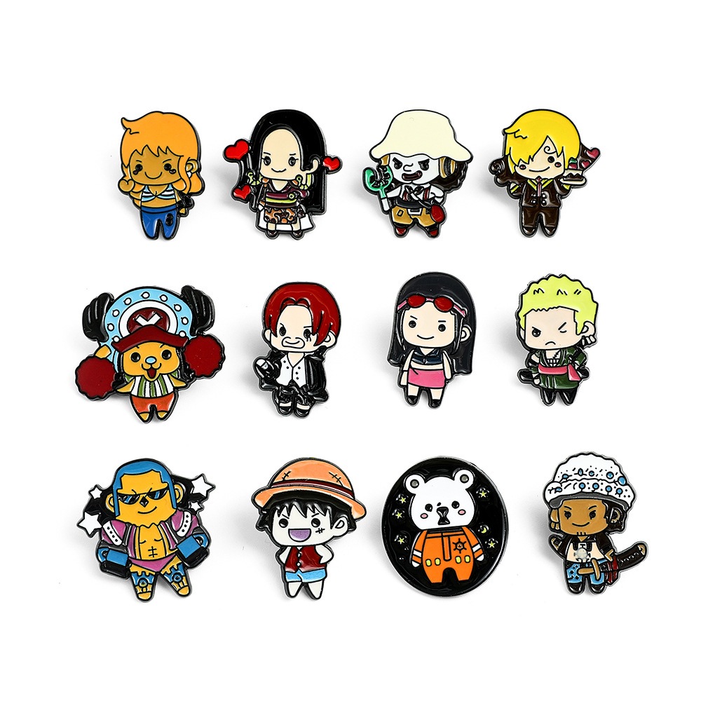 brooch pin for bag Japanese Anime Manga Style ONE PIECE Cartoon ...