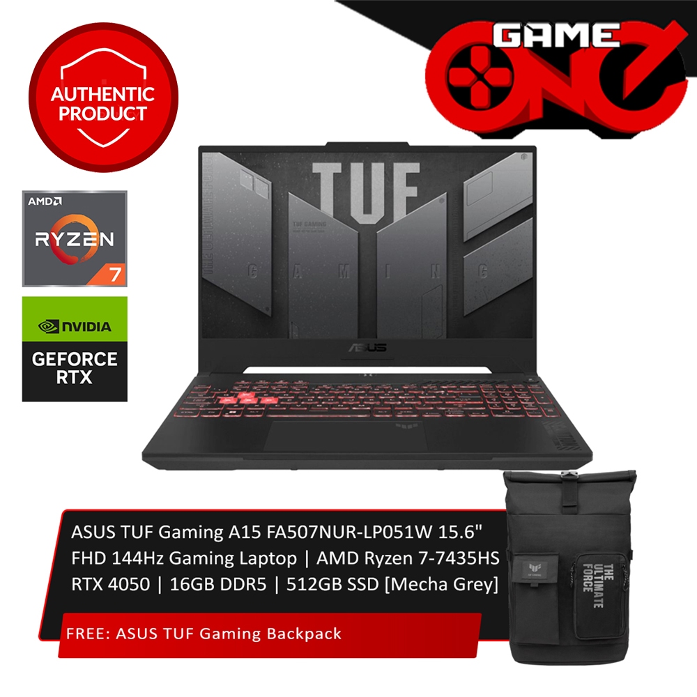 ASUS TUF Gaming A15 FA507NUR-LP051W 15.6" FHD 144Hz Gaming Laptop ...