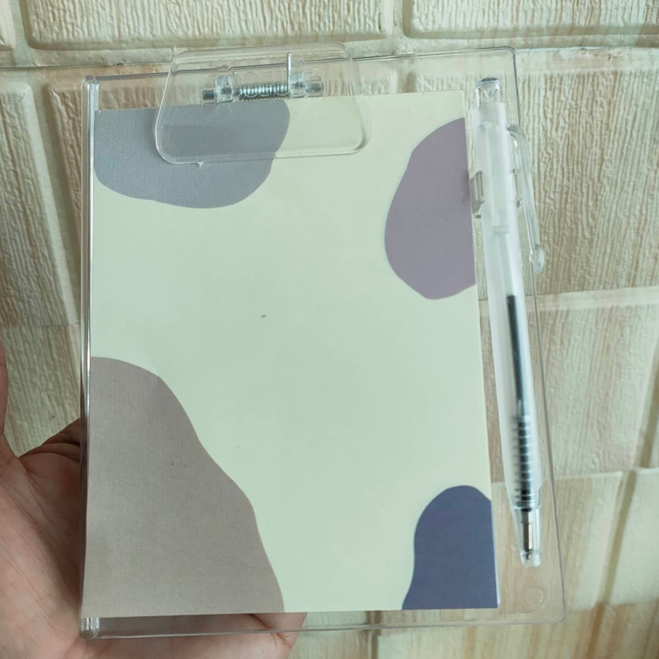 Yoofun Mini Clip pad with Acrylic Clip Board and Pen | Shopee Philippines