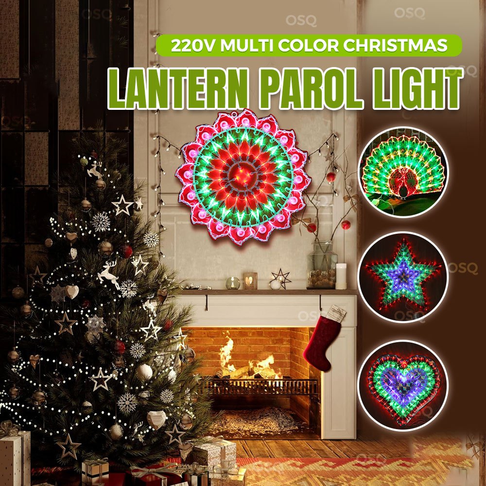 OSQ 220v Multi Color Christmas Lantern Parol Lights Decoration W ...