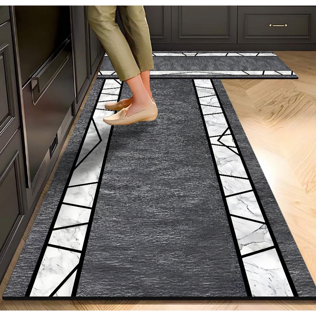 2PCS Non-Slip Kitchen Carpet Floor Mats Set - Thicken Doormat Rugs ...