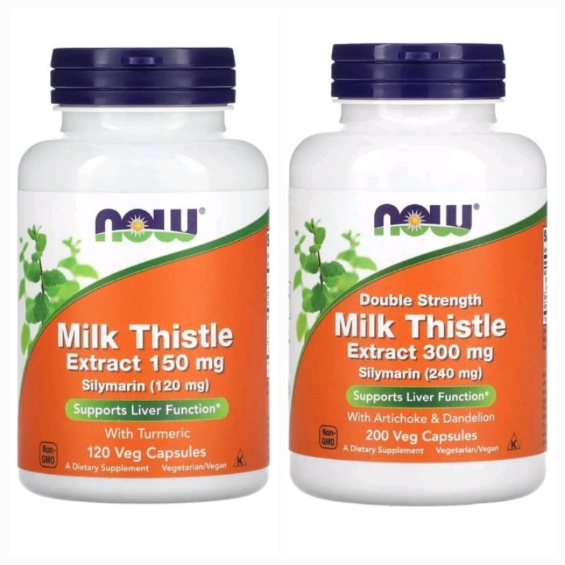 Now Silymarin Milk Thistle Extract 150mg or Double Strength 300mg - 100 ...