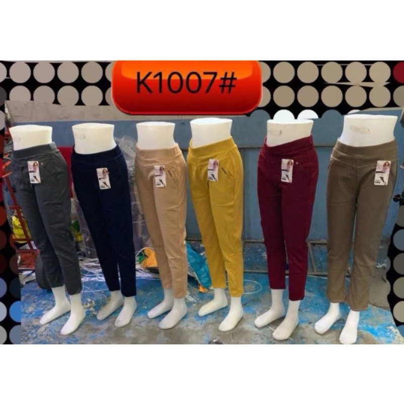 K1007# [ON HAND] Korean Candy Pants (Strechable; Sime Slacks; Fit Up to ...