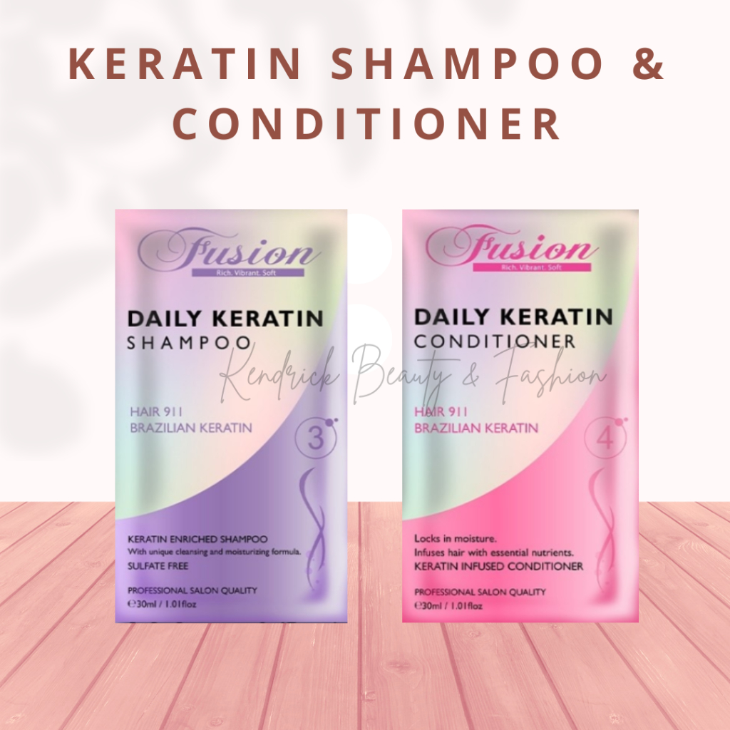 Bremod Fusion Keratin Cocoa Butter Hair Shampoo & Conditioner Sachet ...