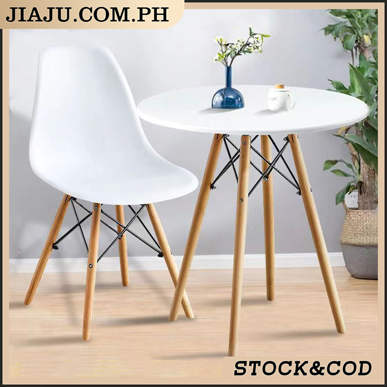 ⚡COD⚡Nordic Round Table 80cm Dining Table Balcony Coffee Table with ...