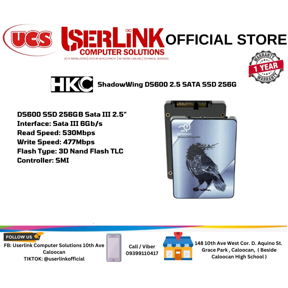 HKC ShadowWing DS600 2.5 SATA SSD 256G | Shopee Philippines