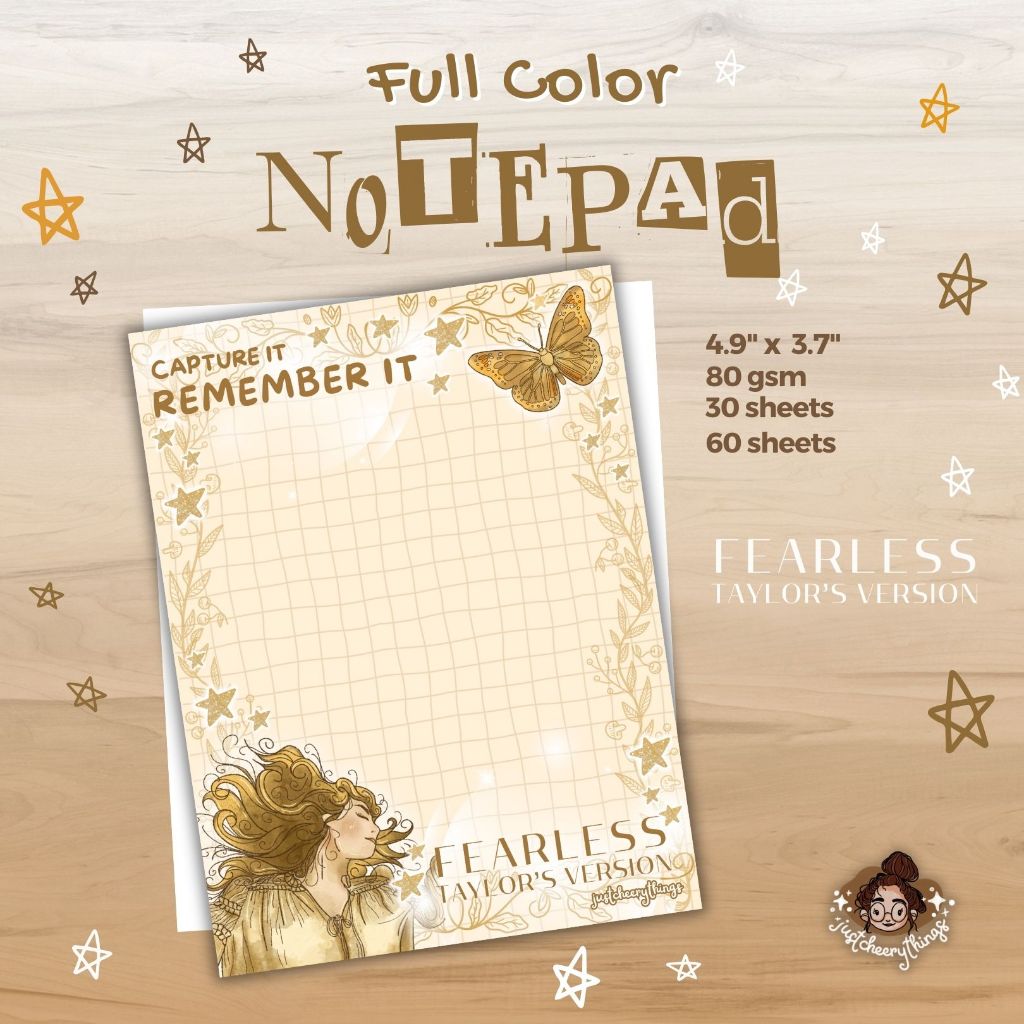 Taylor Swift Fearless TV Full Color Design Notepad 80gsm 30/60 sheets ...